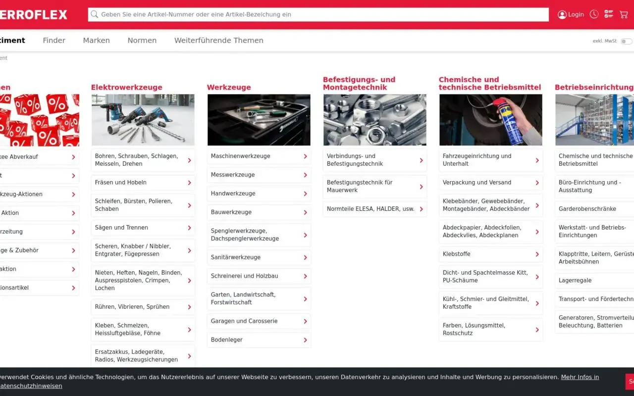 Onlineshop Ferroflex | Shopping Total